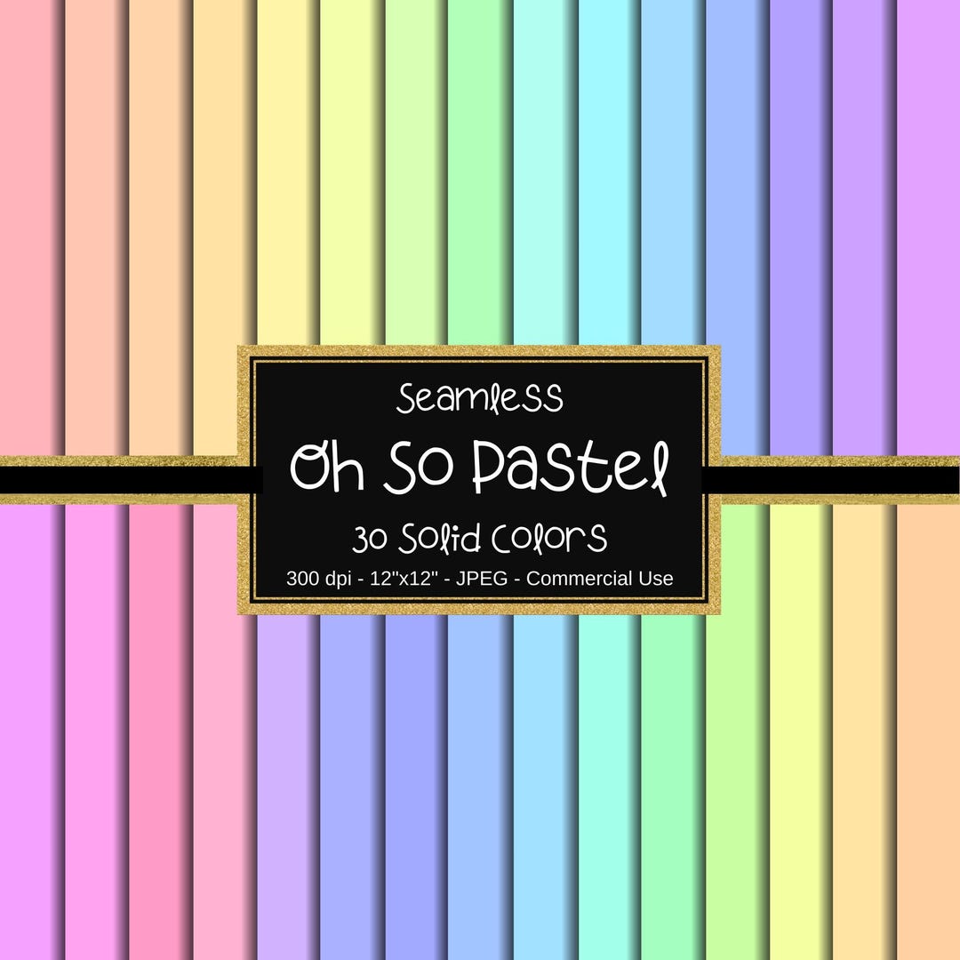 Pastel Digital Paper Pack, Base Digital Paper, Printable Solid Pastel ...