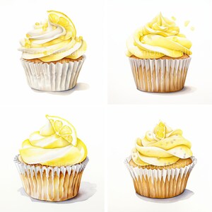 20 Lemon Cupcake Clipart, Cupcake Clip Art, Food Clipart, Cupcake ...