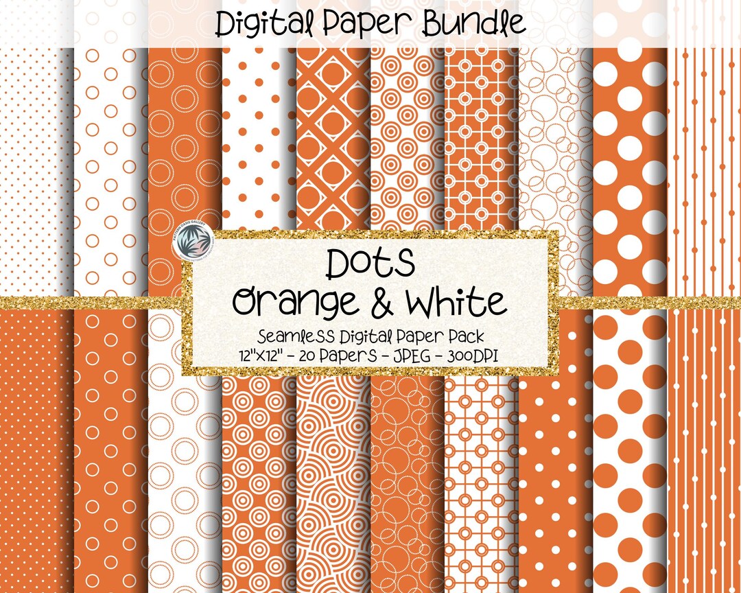 Polka Dots Digital Paper Bundle, Seamless Dotted Patterns, Scrapbooking ...