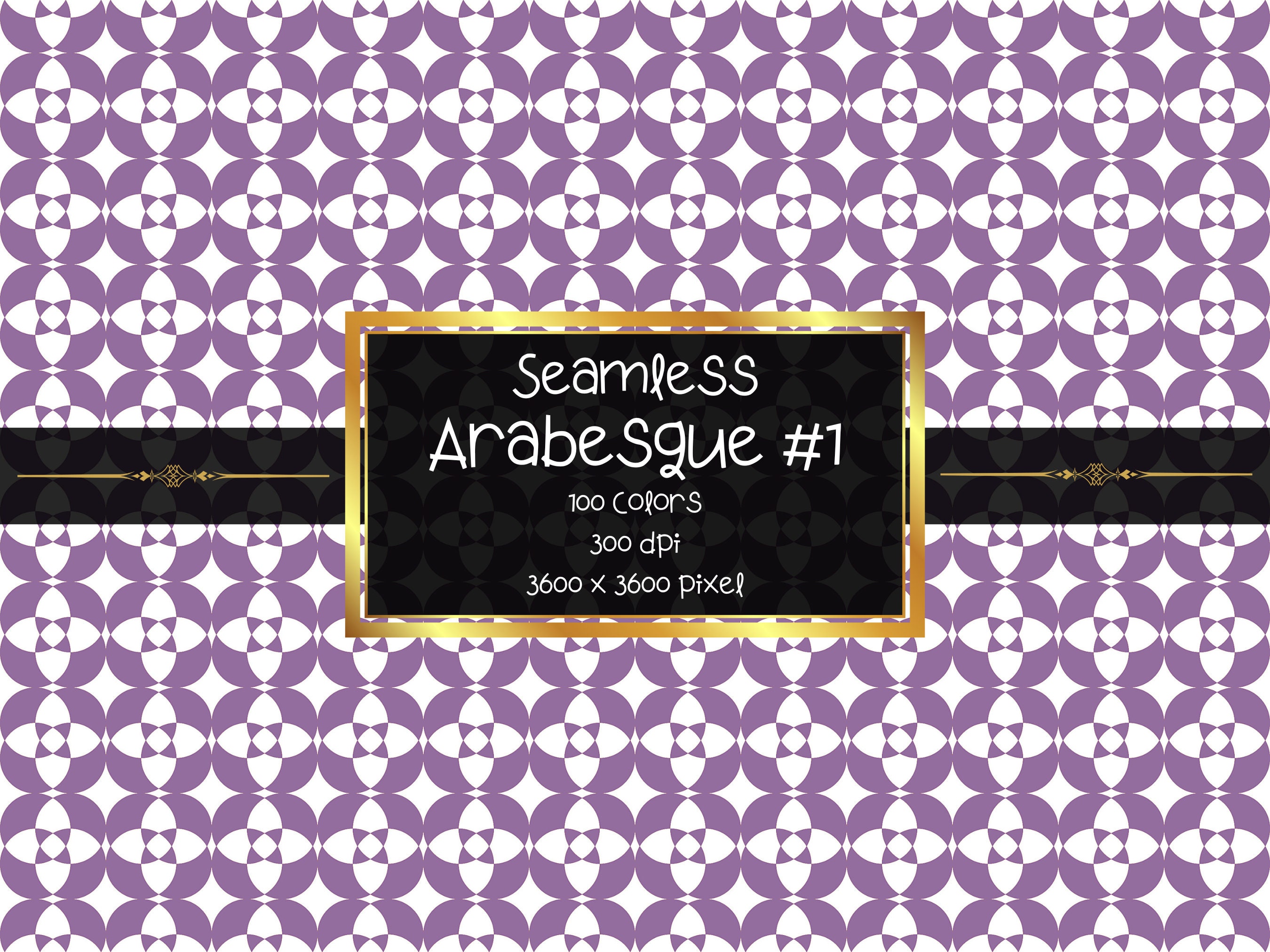 100 Arabesque Seamless Digital Paper, 100 Colors, Scrapbook Papers ...