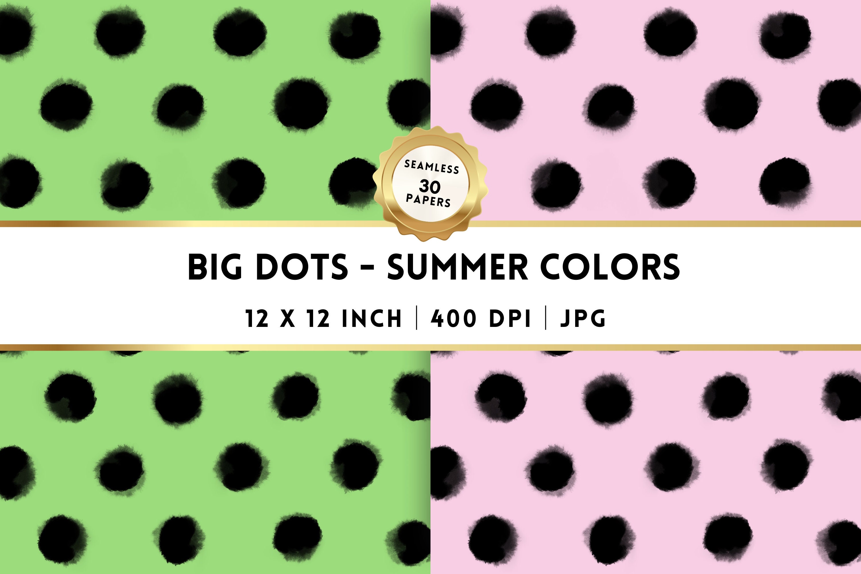 30 Big Dots Summer Colors, Instant Download, Vibrant Colors ...
