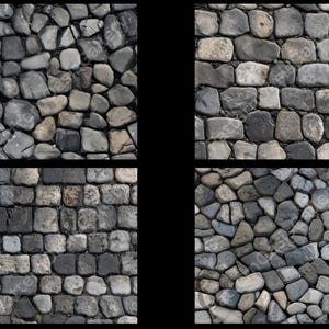 Cobblestones Seamless Digital Paper, Seamless Cobblestone Patterns ...