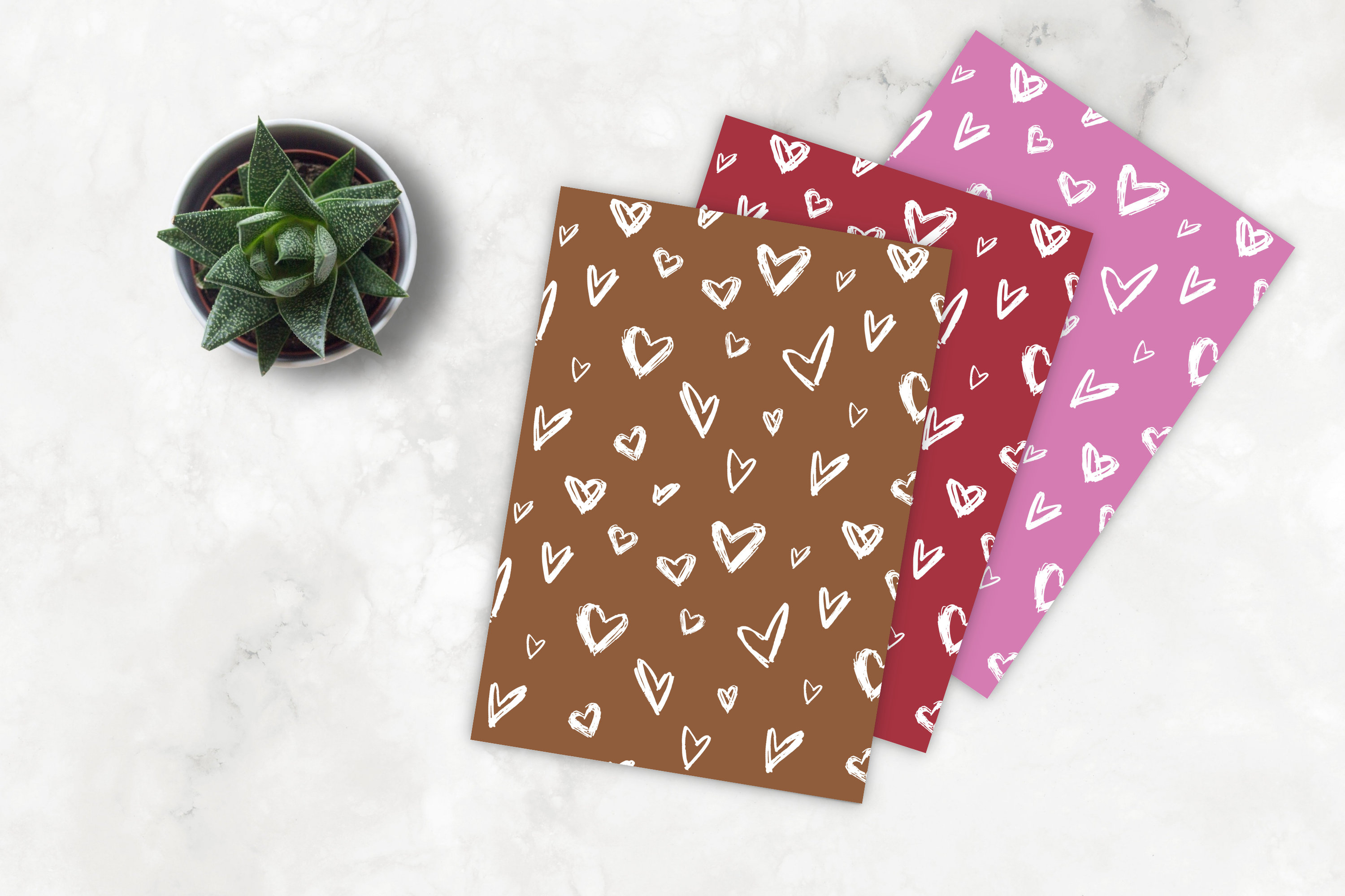 100 Colors Hearts Digital Paper, Seamless Geometric Pattern (12x12 ...