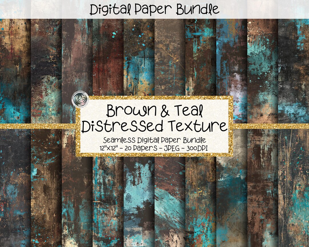 Grungy Texture Digital Paper Pack, Seamless Distressed Painted Canvas ...