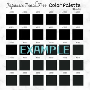Japanese Peach Tree Digital Color Palette, iPad Procreate, Adobe ...