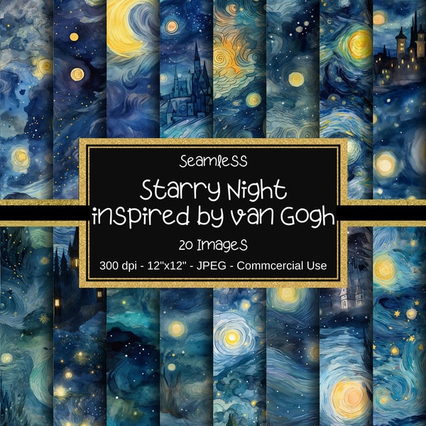 Starry Night Paper - Etsy