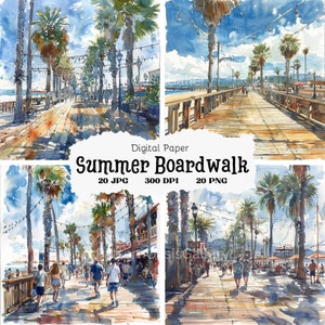 20 Summer Beach Boardwalk Clipart, Boardwalk Clipart, Beach Images ...
