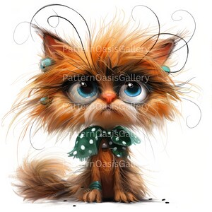 20 Quirky Cat Clip Art, Funny Cat Images, Cat Clipart, Printable ...