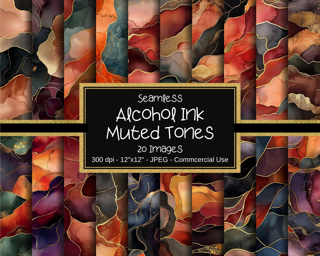 Alcohol Ink Fall Colors Seamless Digital Papers, Alcohol Ink Autumn ...