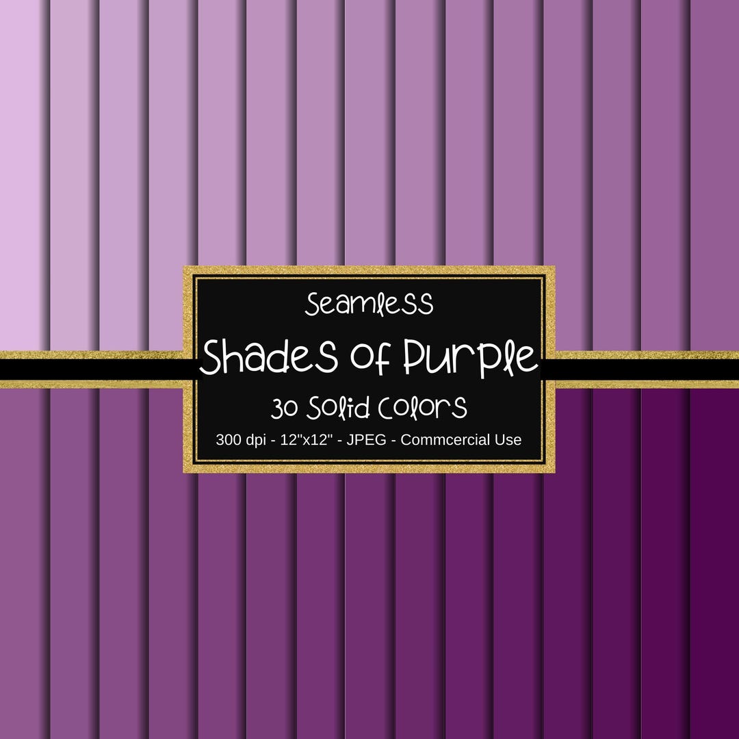 Shades of Purple Digital Paper Pack, Base Digital Paper, Printable ...