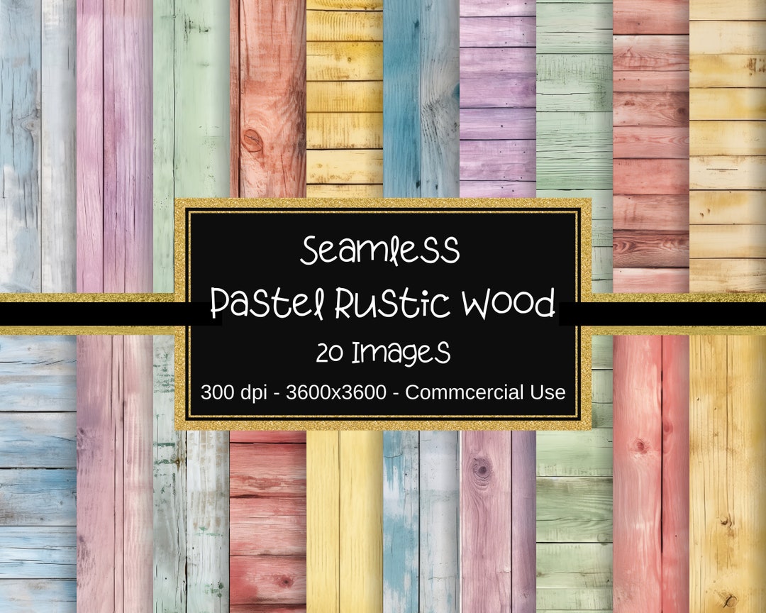Pastel Wood Planks Textures Digital Paper, Seamless Rustic Wood Digital ...