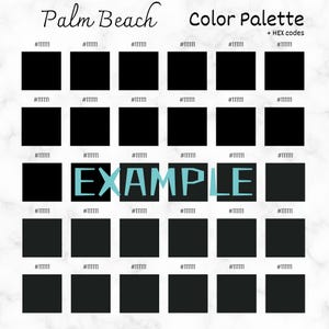 Palm Beach Color Palette, 30 Tropical Swatches (digital Download) - Etsy