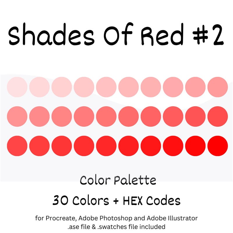 Pink and Red Color Code - Etsy
