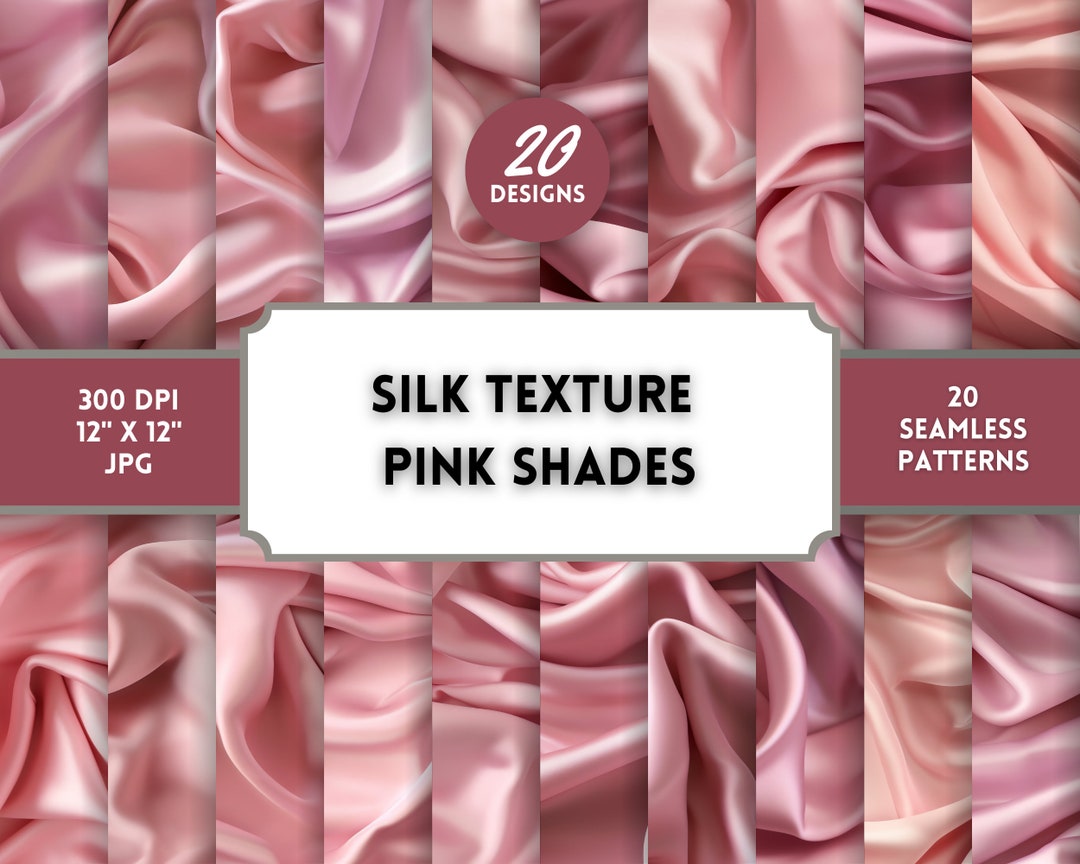 20 Pink Satin Silk Cloth Digital Papers - Commercial Use, Instant ...