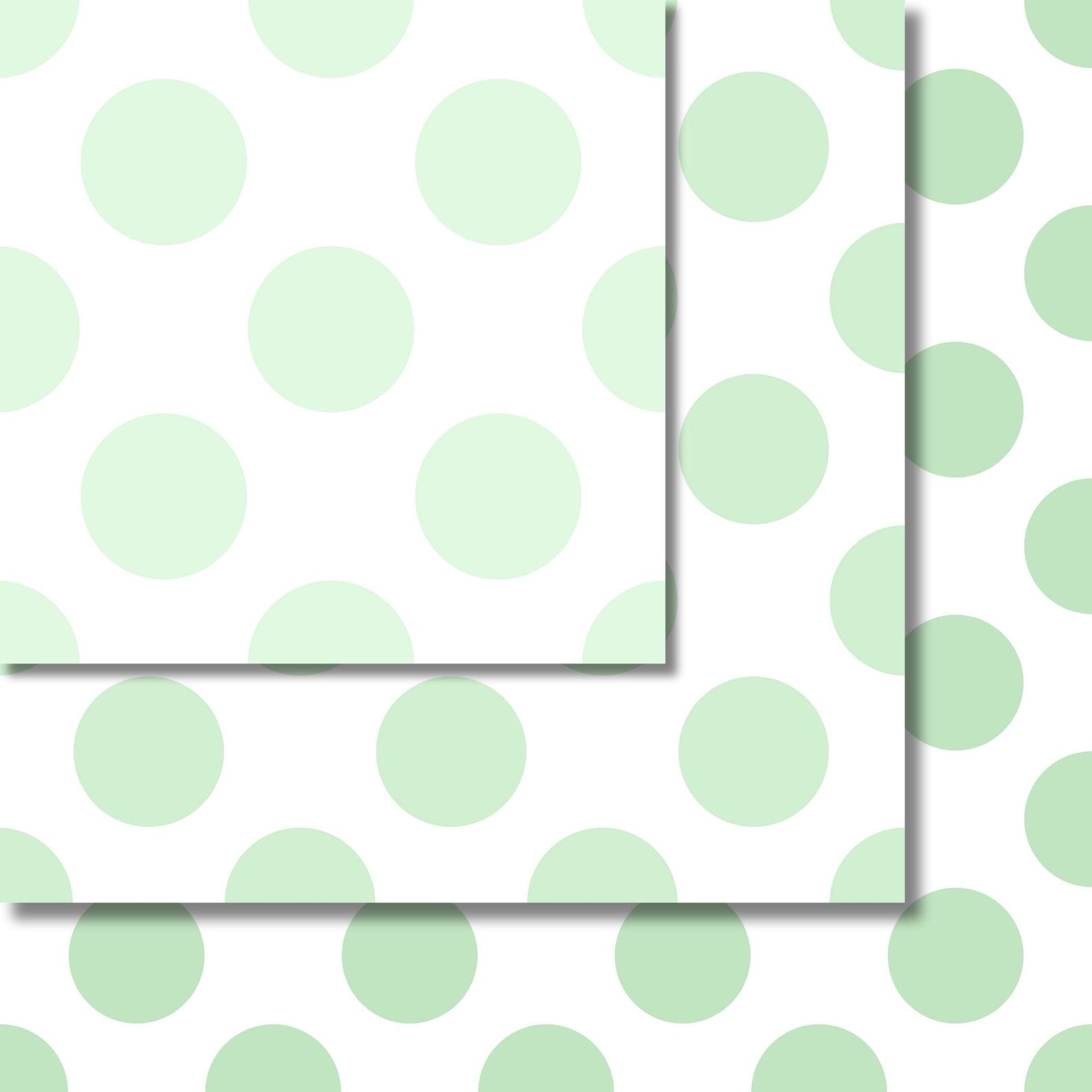 Shades of Green Polka Dots Seamless Digital Paper Pack, 12"x12", 480 ...