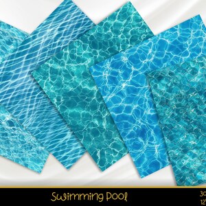Swimming Pool Seamless Digital Paper, 20 Designs, 12"x12", Scrapbooking ...