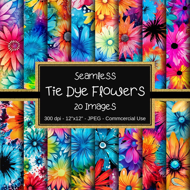 Tie Dye Flowers - Etsy
