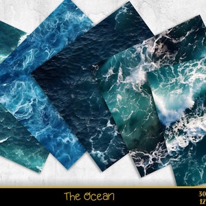 Ocean Water Digital Paper - 20 Seamless Digital Paper Patterns ...