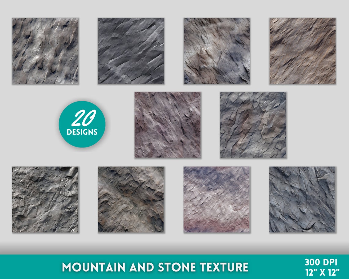 Mountain Stone Texture Seamless Digital Paper Digital Scrapbooking ...