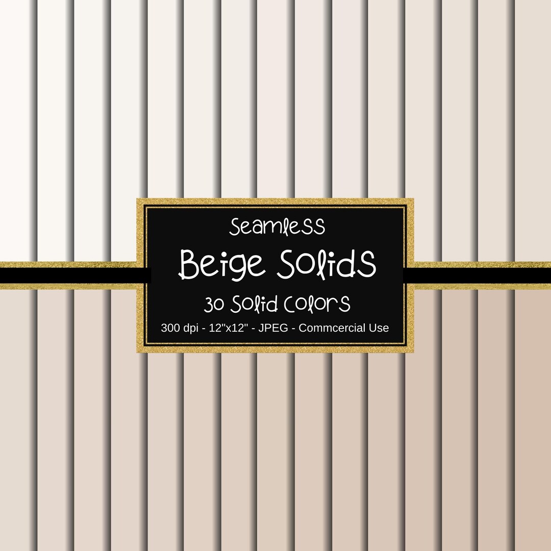 Beige Solids Digital Paper Pack, Solid Background, Base Digital Paper ...