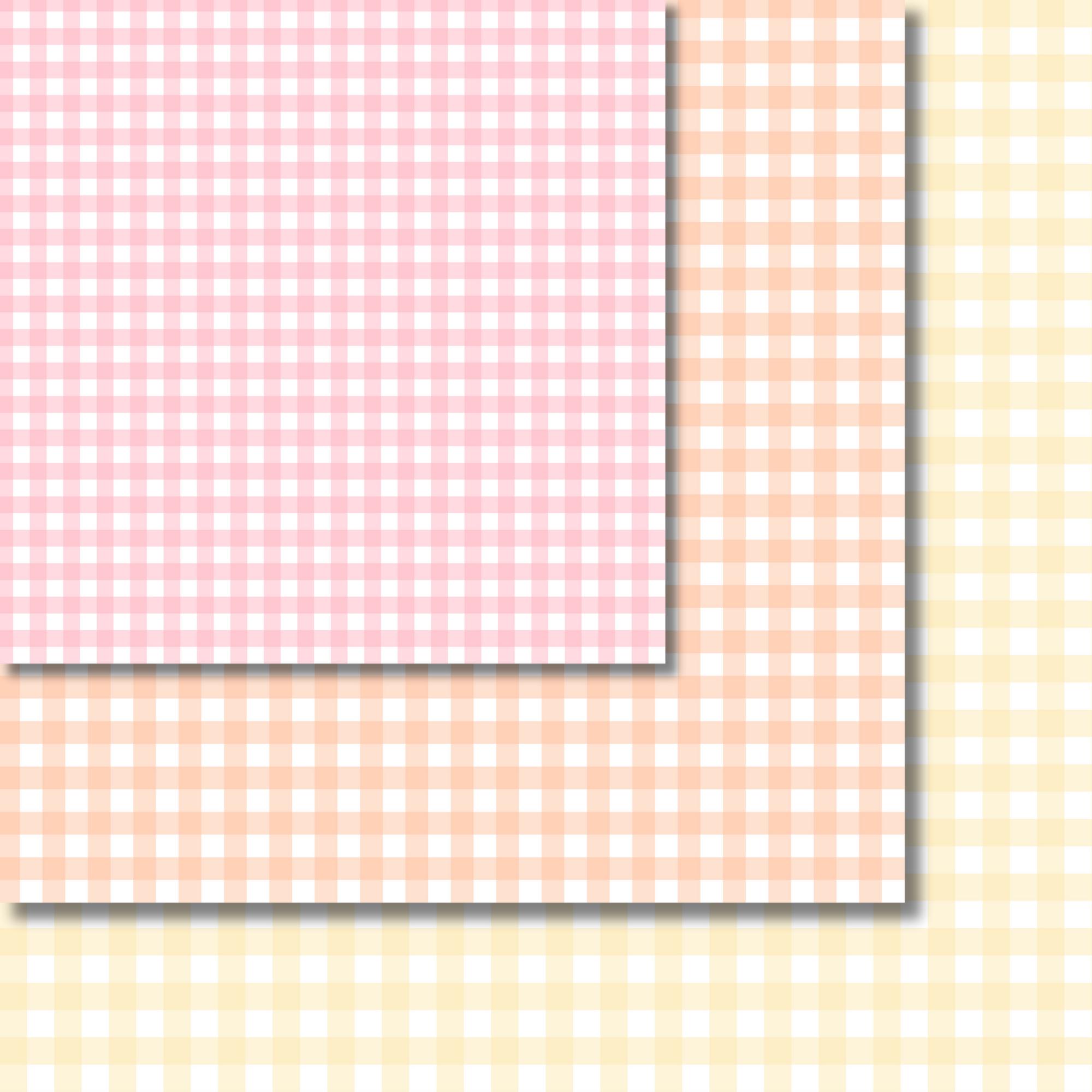 Gingham Pattern Seamless Digital Paper, Easter Pastel Colors & White ...