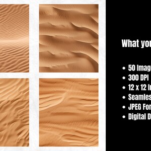 Seamless Sand Texture Digital Paper, Desert Sand Textures, Sand ...