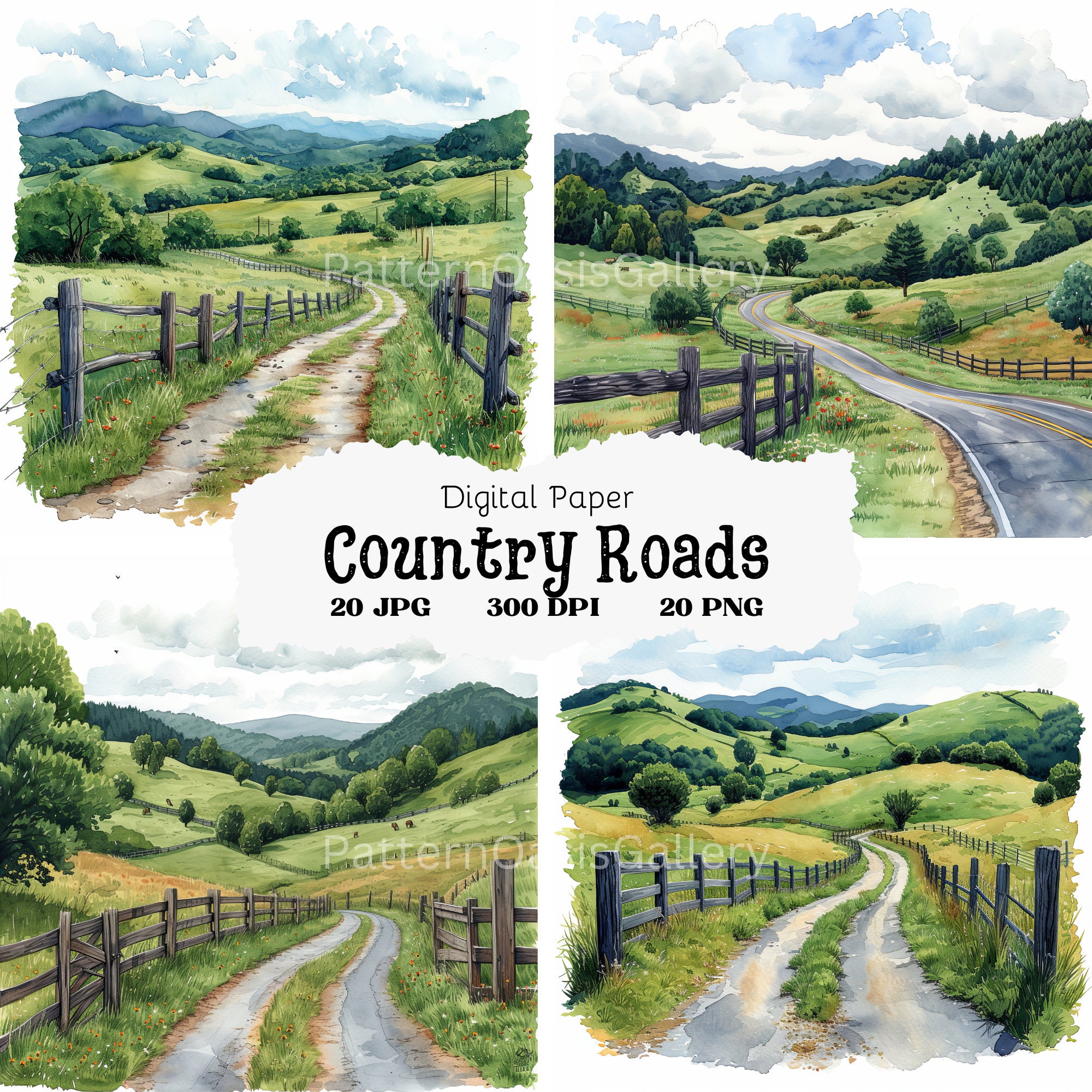20 Country Roads Clipart, Country Laneways Images, Country Backgrounds ...