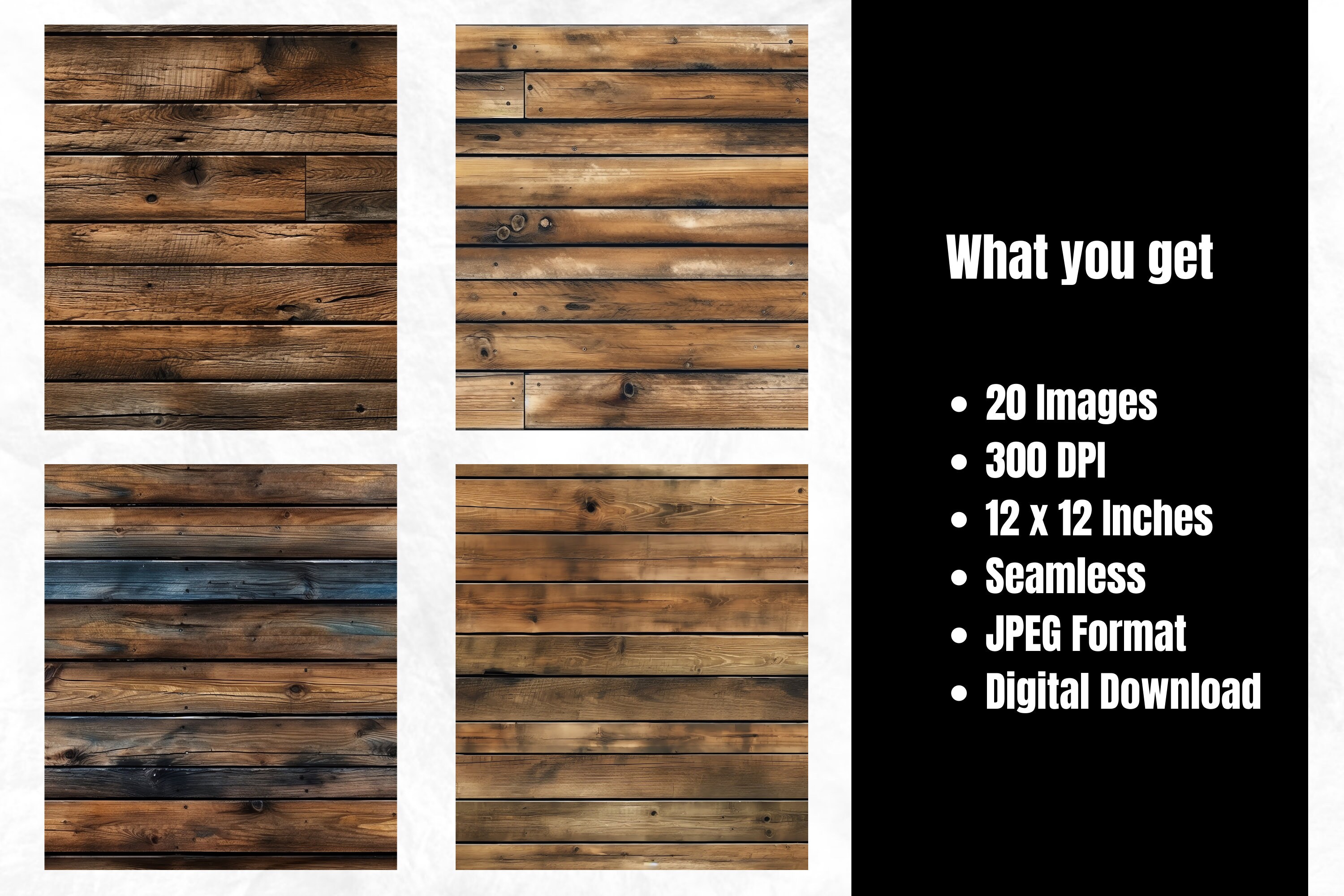 Aged Cedar Wood Planks, Wooden Digital Paper, Distressed Textures ...