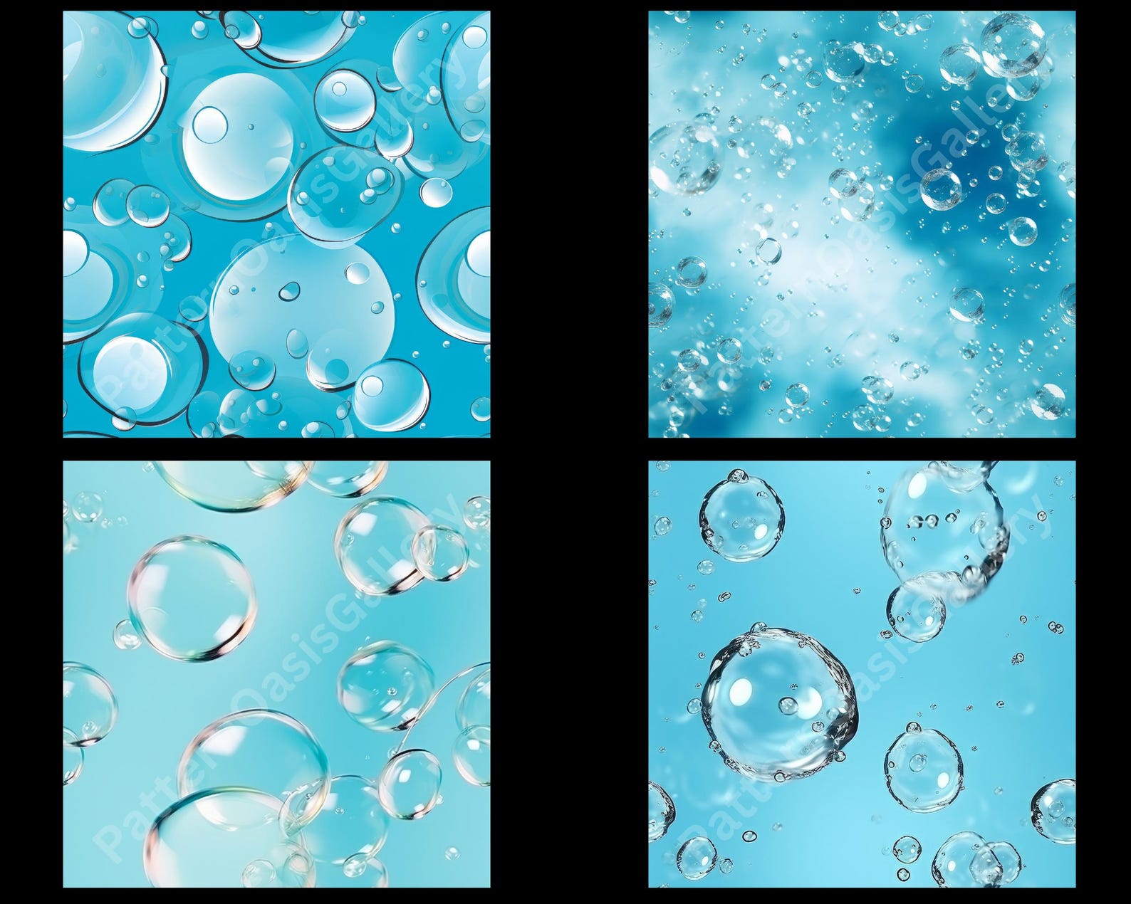 Bubbles Digital Paper Textures, Seamless Water Bubbles Texture ...