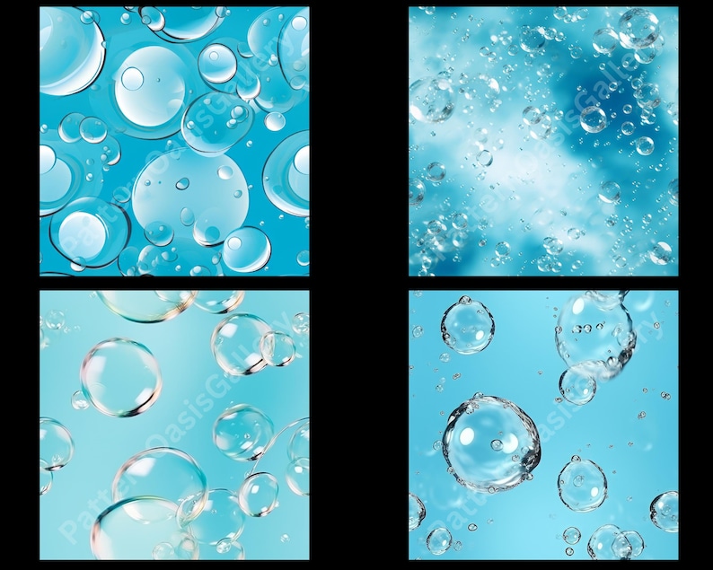 Bubbles Digital Paper Textures, Seamless Water Bubbles Texture ...
