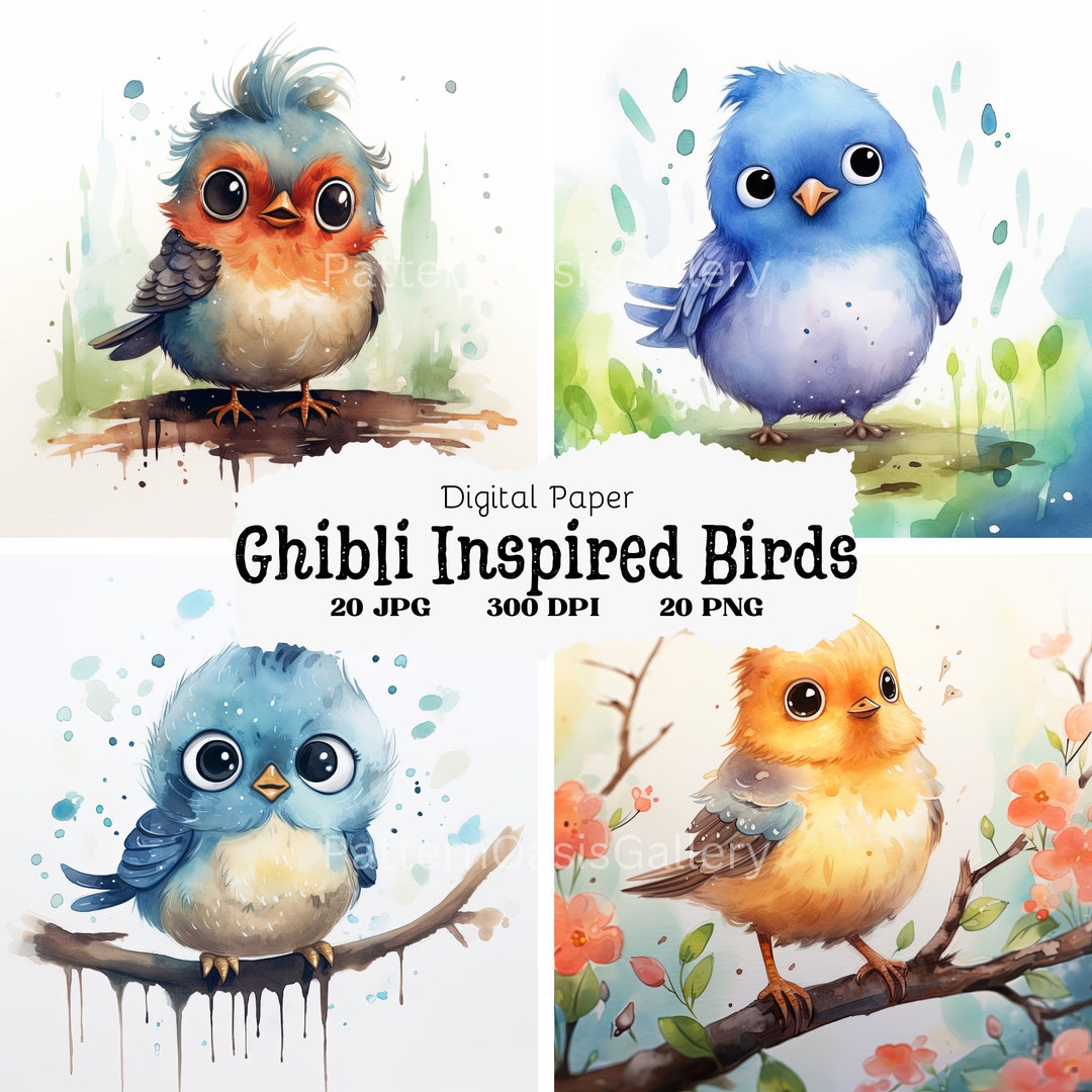 20 Cute Birds Clipart, Cute Birds Images, Cute Fluffy Birds, Printable ...