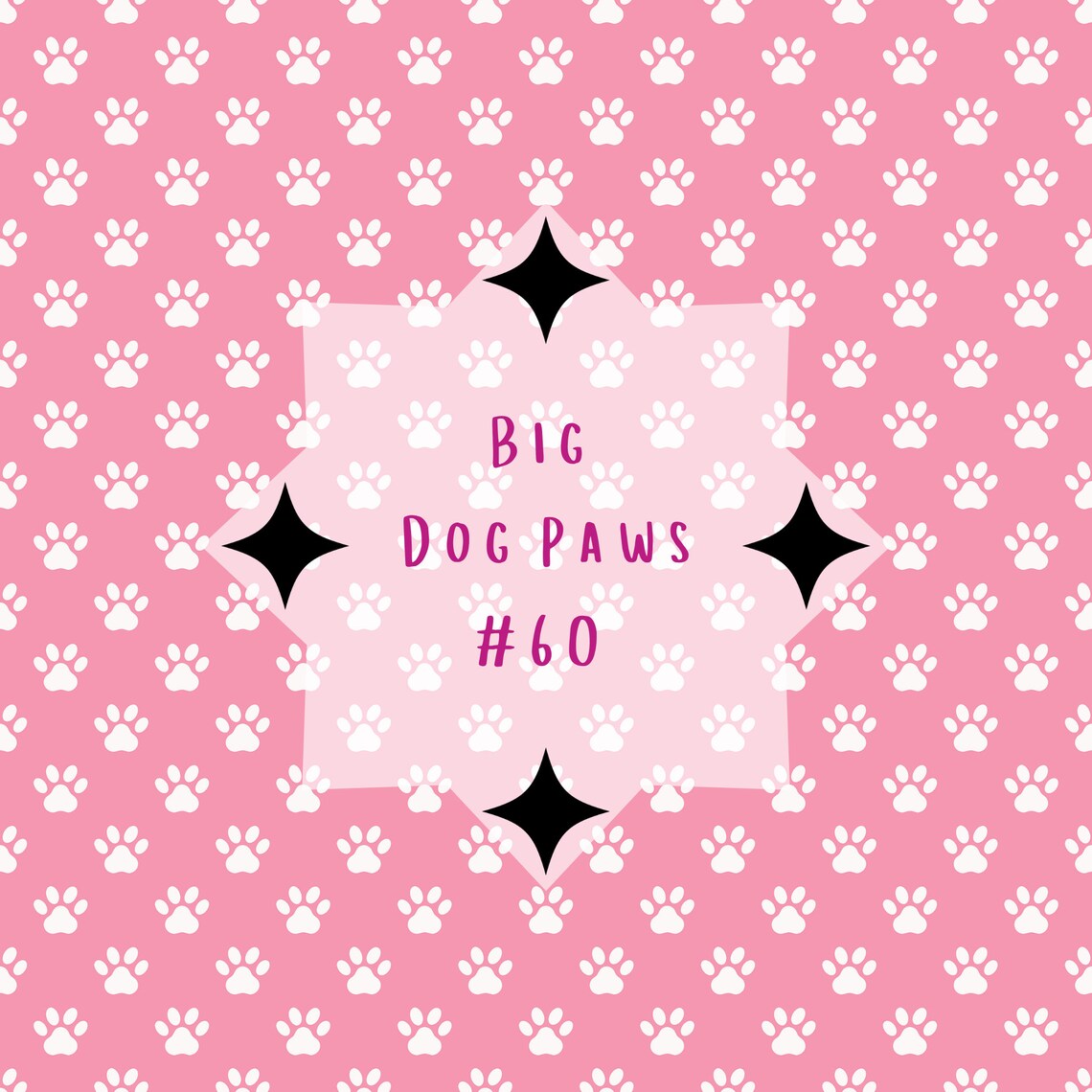 100 Colors Paw Print Digital Paper Pack - Pattern #3, Printable Puppy ...