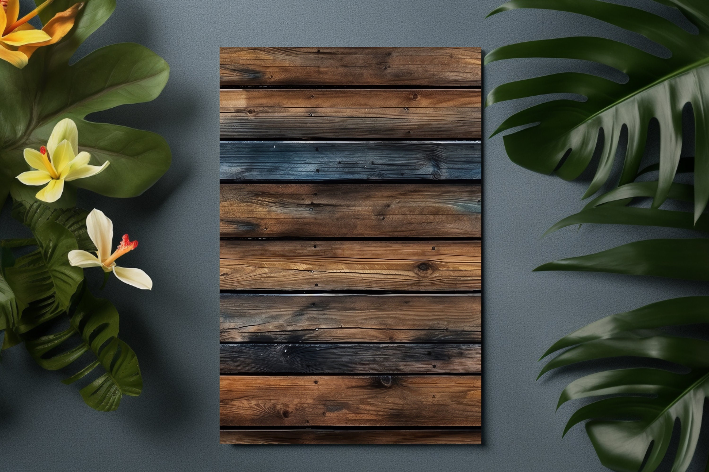 Aged Cedar Wood Planks, Wooden Digital Paper, Distressed Textures ...
