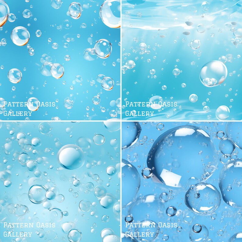 Bubbles Digital Paper Textures, Seamless Water Bubbles Texture ...
