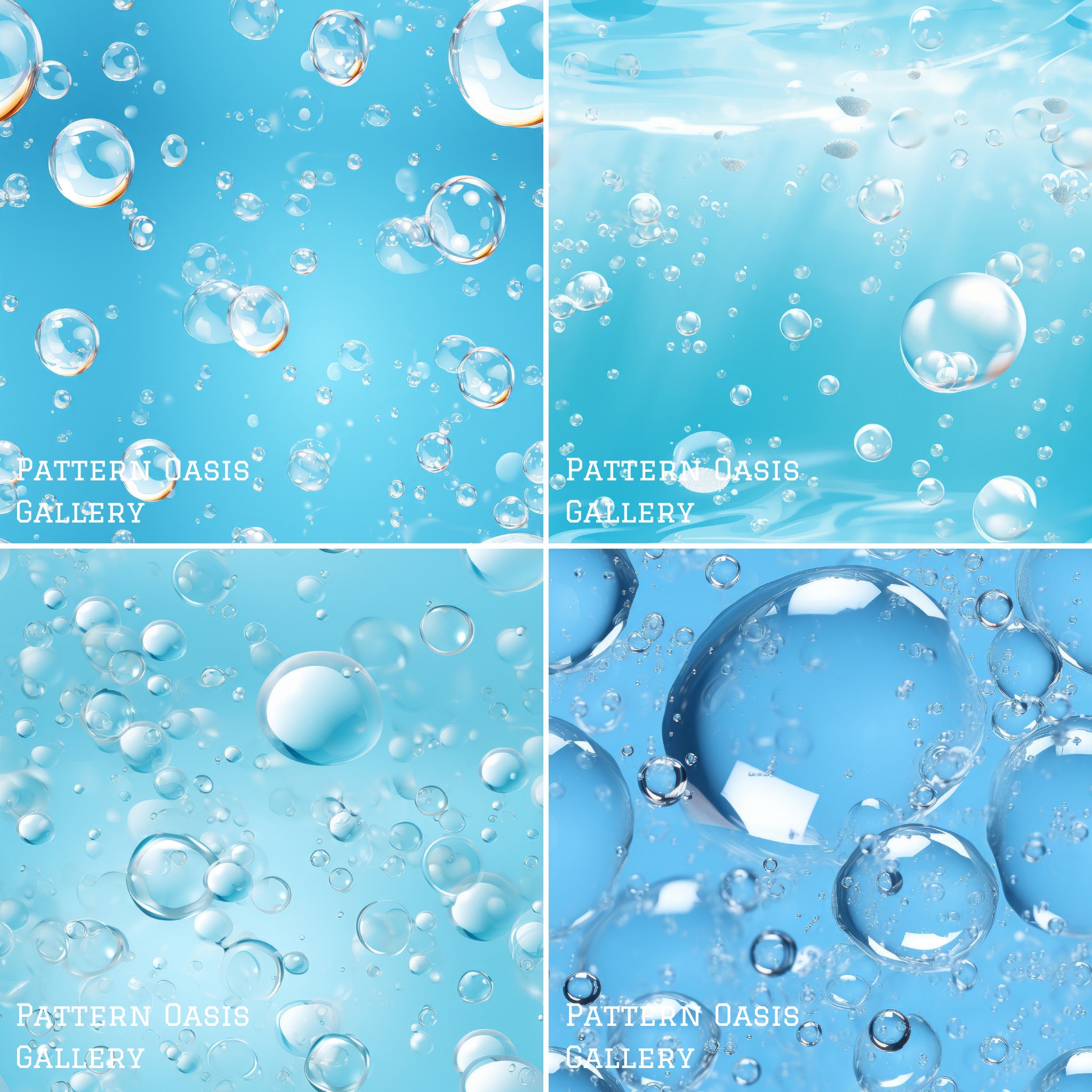 Bubbles Digital Paper Textures Seamless Water Bubbles - Etsy