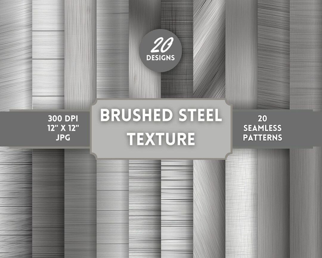Brushed Gray Steel Digital Paper Steel Metal Texture - Etsy