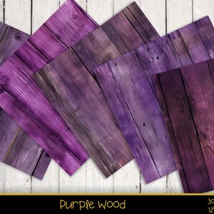 Purple Wood Textures Digital Paper, Seamless Rustic Wood Digital Paper ...