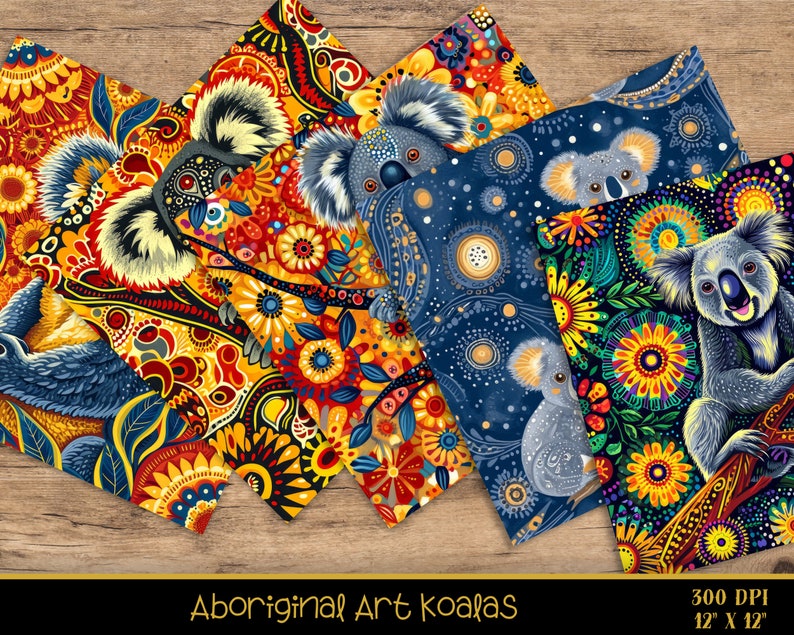 Dotted Koalas Seamless Digital Paper, Seamless Koala Bear Pattern, 12 ...