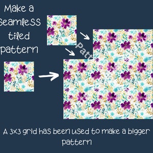 Summer Flowers Seamless Digital Papers, Summer Watercolor Flower ...