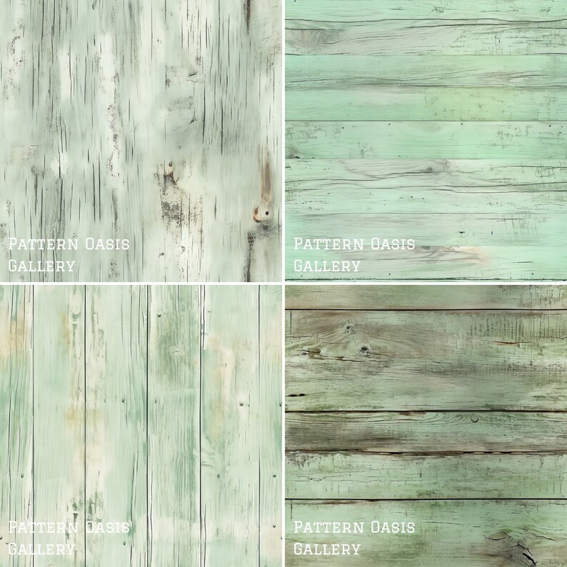 Pale Green Wood Textures Digital Paper, Seamless Rustic Wood Digital ...