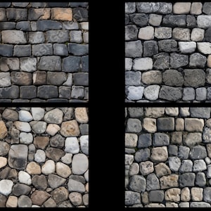 Cobblestones Seamless Digital Paper, Seamless Cobblestone Patterns ...