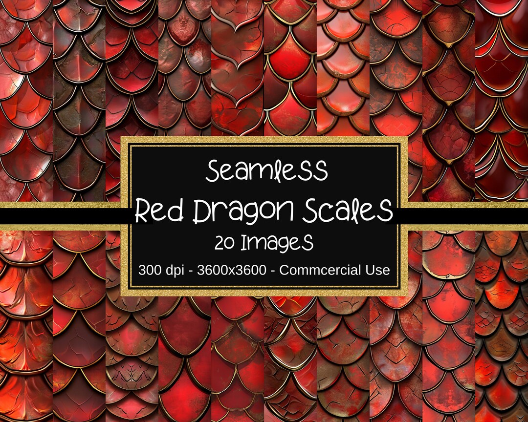 Dragon Scales Seamless Digital Paper, Red Bronze Dragon Scales, Dragon ...
