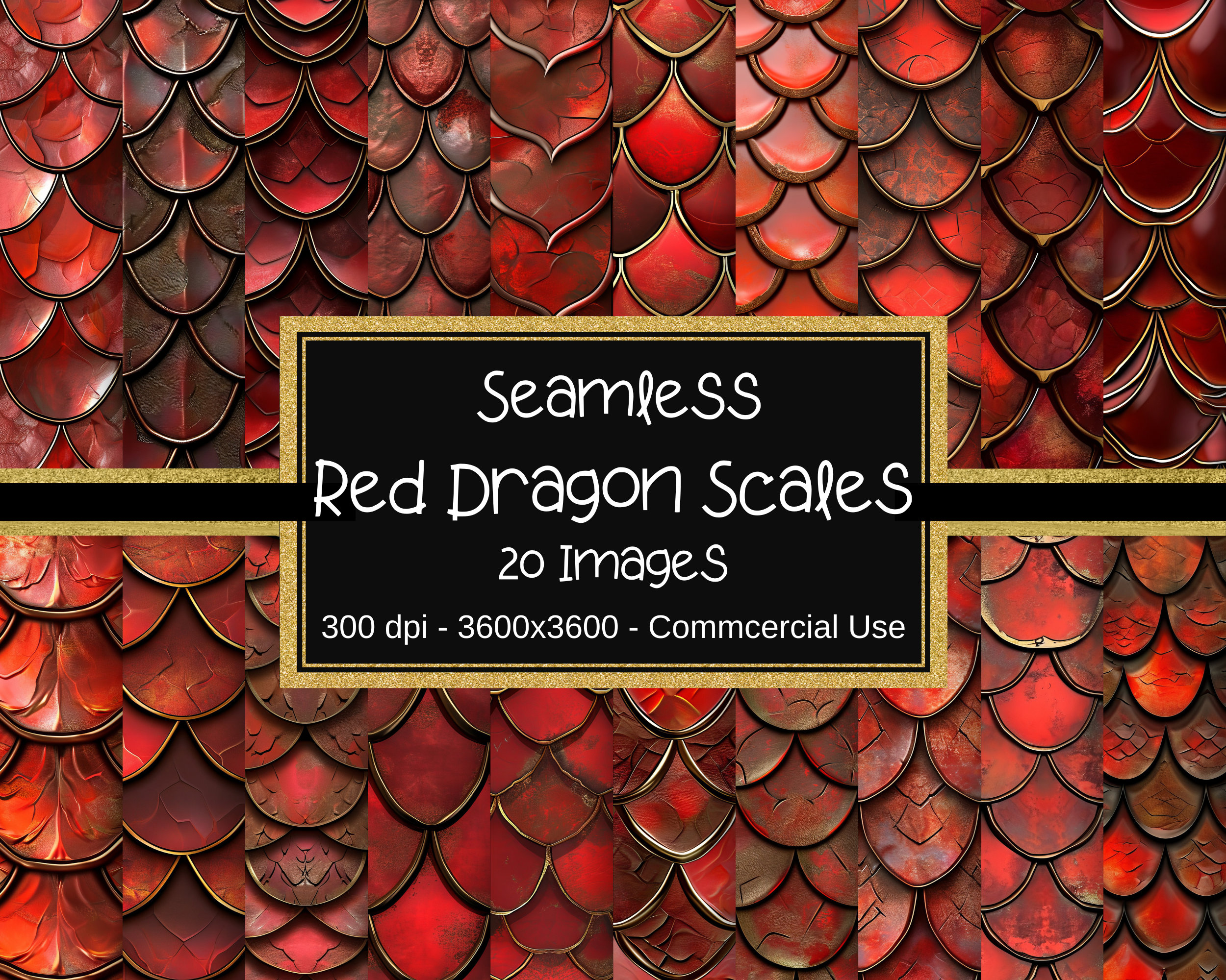 Red Dragon Scales Seamless Paper, Invitation Backgrounds (digital ...