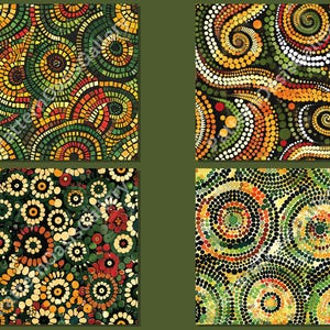 Dotted Circles Seamless Digital Paper, Seamless Circles Pattern, Dot ...