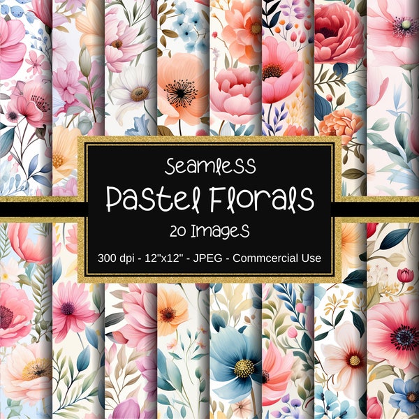 Pastel Flowers - Etsy