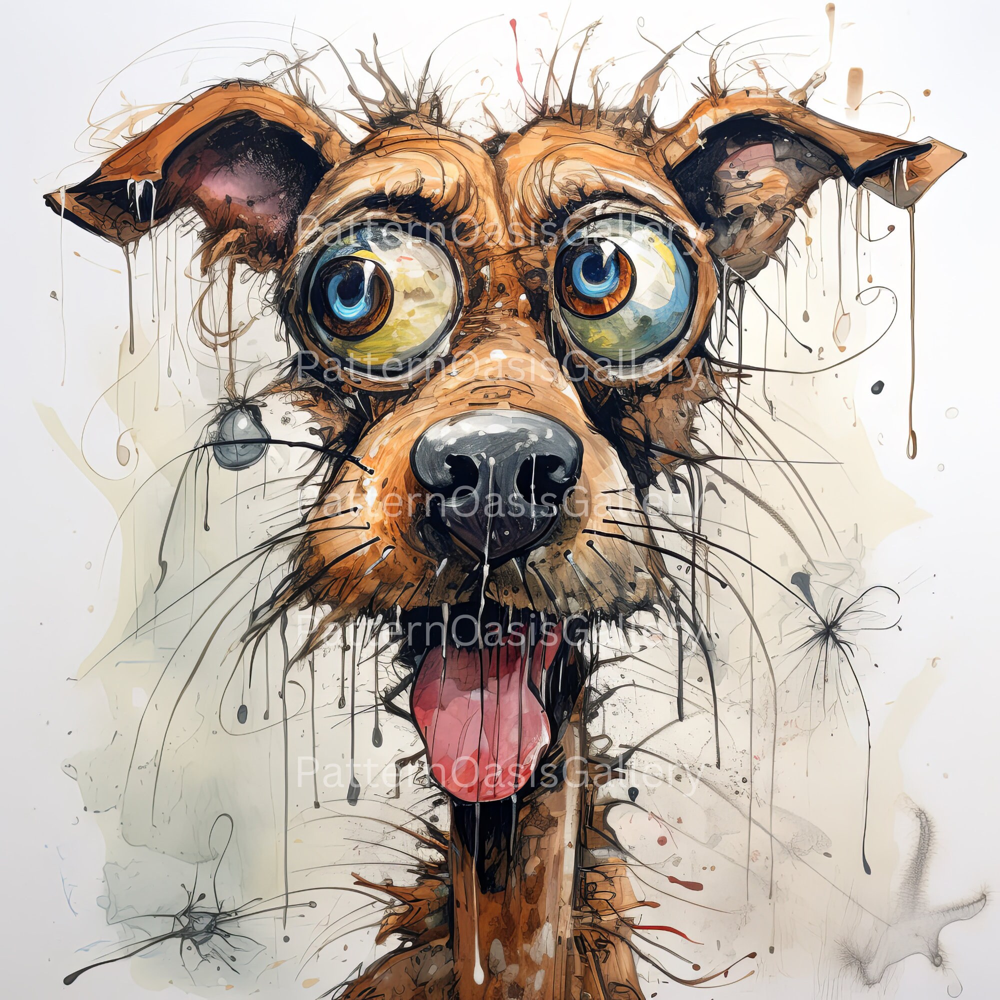 20 Crazy Dogs Clipart Vol. 1, Dog Clipart, Funny Quirky Crazy Dog ...