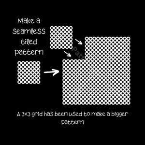 Black Polka Dot Seamless Digital Paper, 12"x12", 16 Papers, Small Polka ...