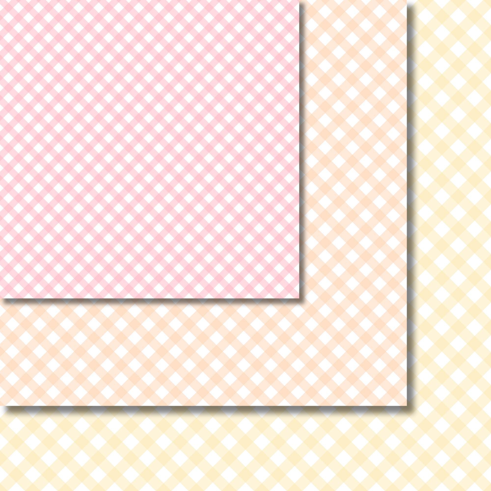Gingham Pattern Seamless Digital Paper, Easter Pastel Colors & White ...