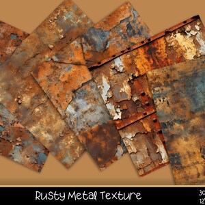 Rusty Metal Texture – 20 Seamless Digital Papers (commercial Use) - Etsy