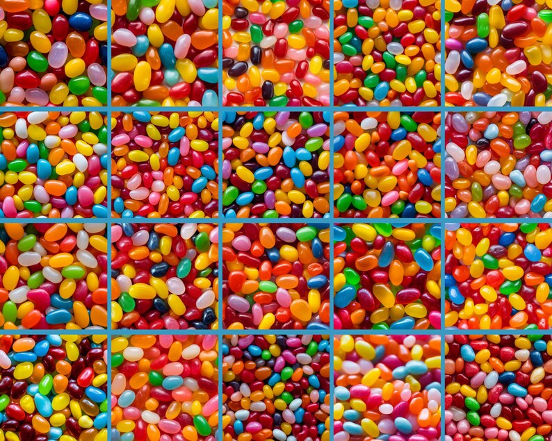 Seamless Jelly Beans Candy Digital Paper, Seamless Pattern Design ...
